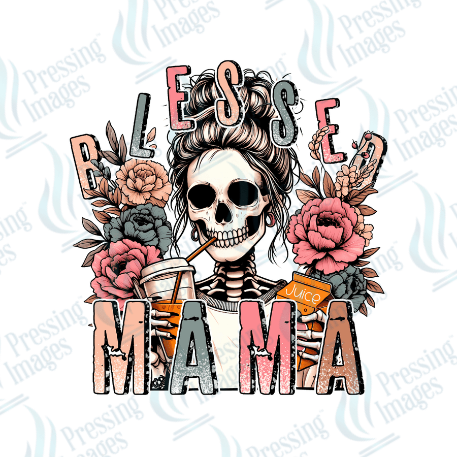 DTF 2234 Blessed skull mama – Pressing Images