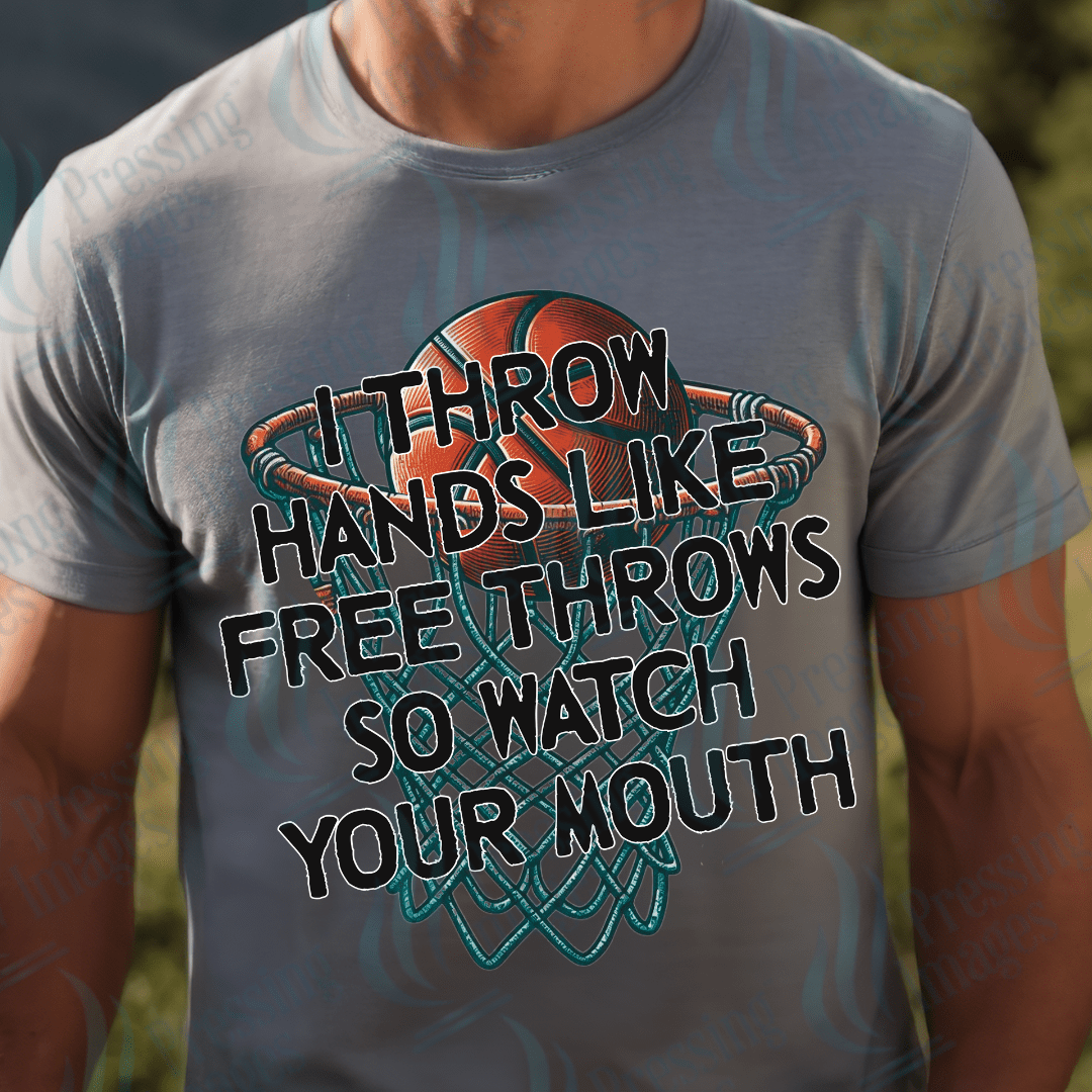 DTF 2944 I throw hands DTF Transfer Canada | Pressing Images
