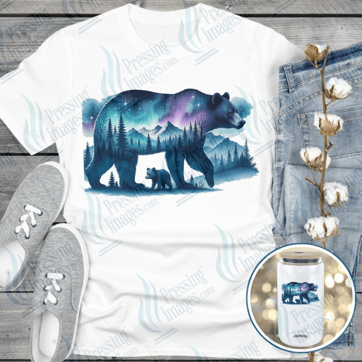 DTF 6512 Starry Night Bear – Pressing Images