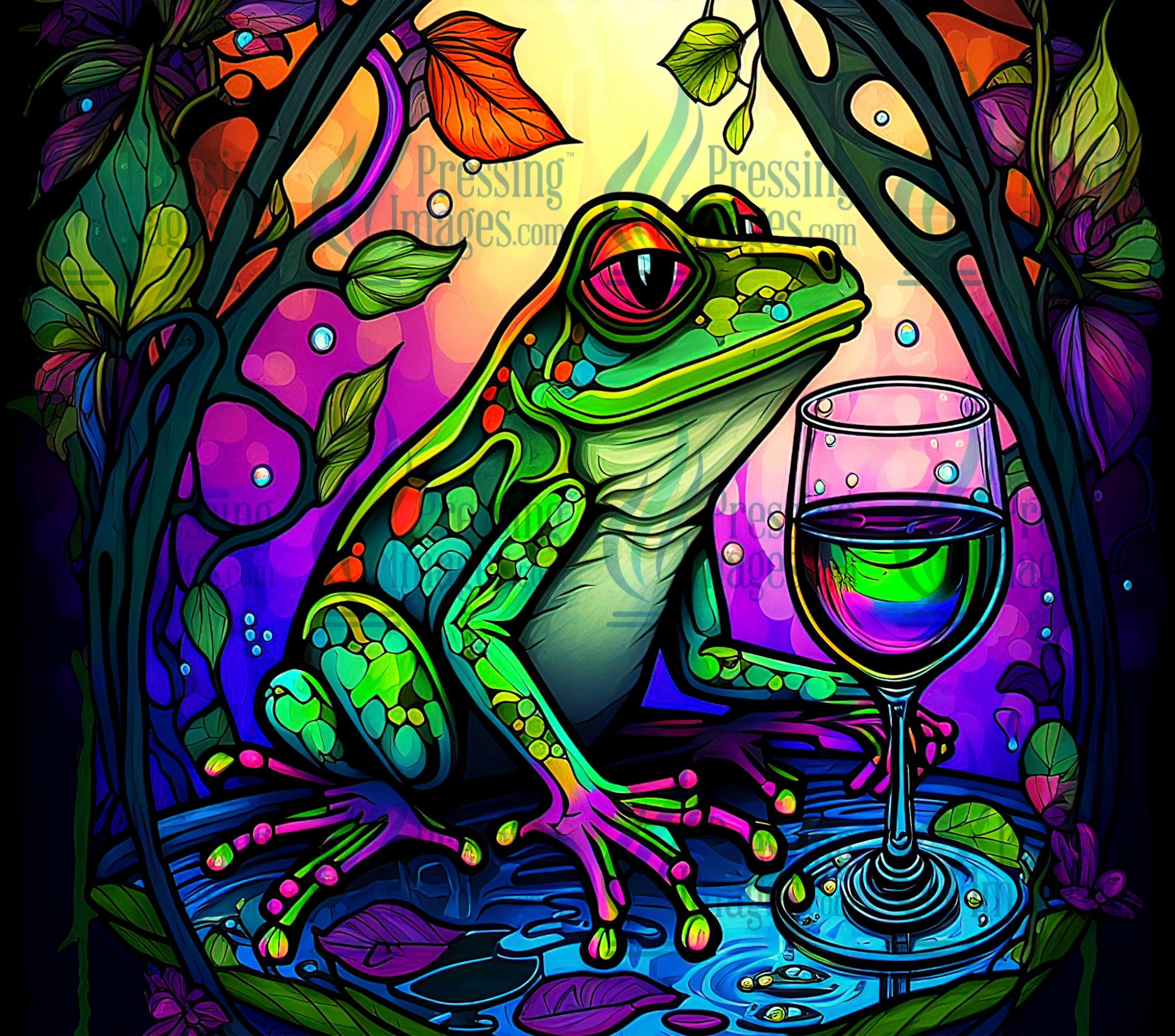 7047 Frog Tumbler Wrap - Pressing Images