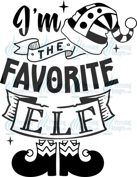 Decal: 1645 I'm the favorite elf col – Pressing Images
