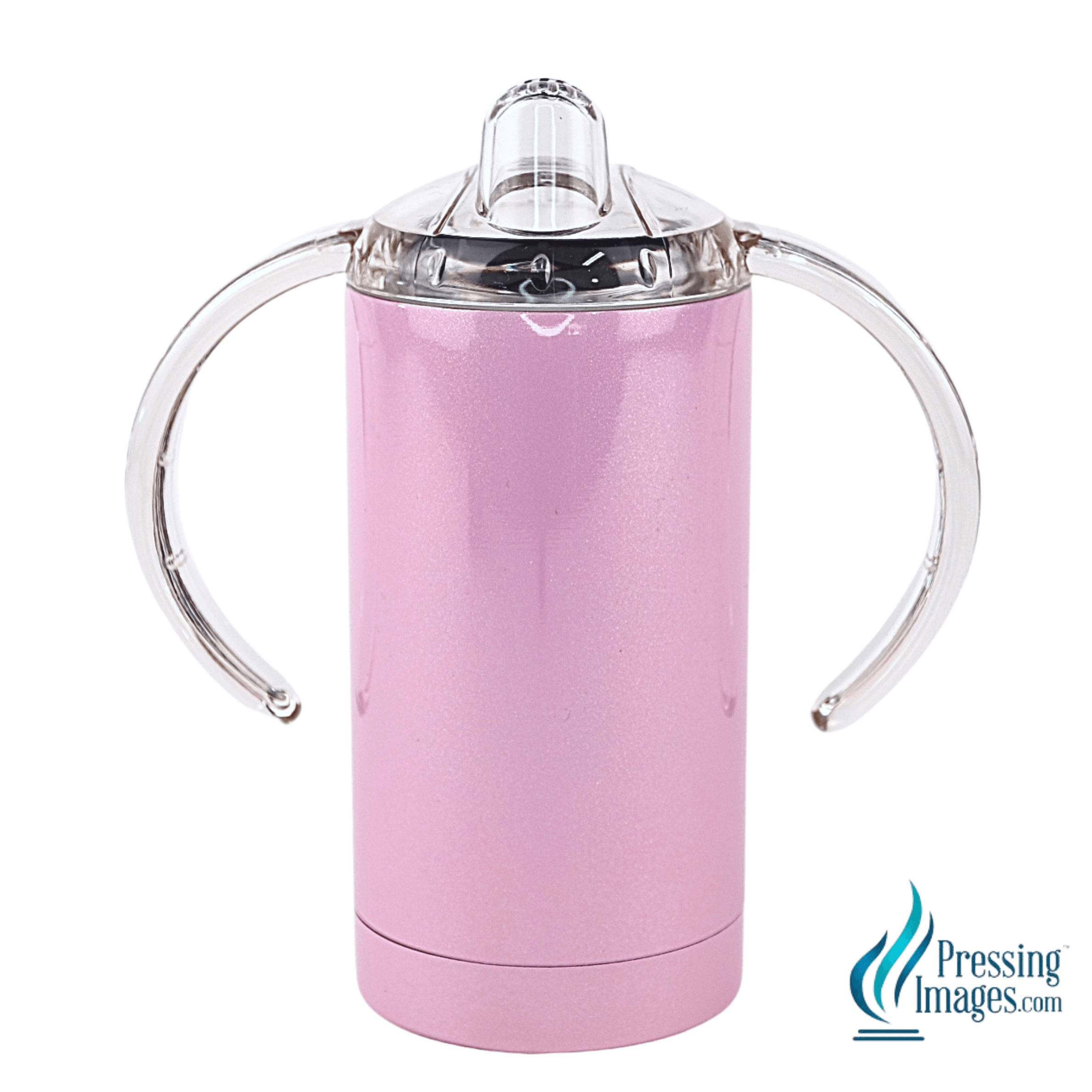 12oz Pink Shimmer Sippy Cup - sub ready - 110027 – Pressing Images